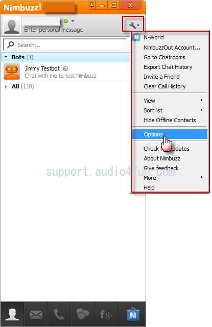 How to change voice in Nimbuzz (PC version) - Audio4fun Support Center